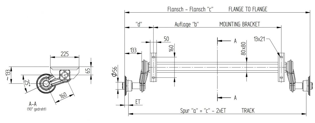 Essieux "non freinés 850-1050kg" - Knott GmbH